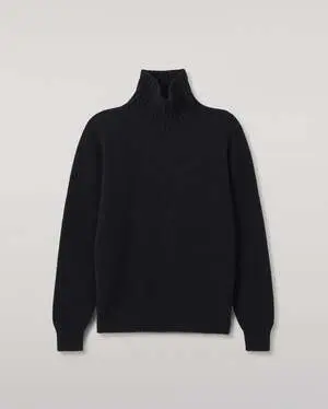 Johnstons Of Elgin Ackintosh Roll Neck Donegal Cashere Juper - Blue
