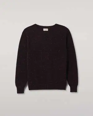 Johnstons Of Elgin Tiree Donegal Cahmere Jumper - Purple