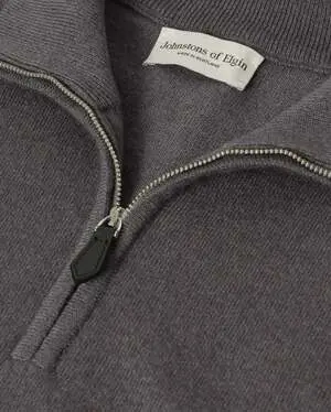 Johnstons Of Elgin Reuben Cahmere Zip Neck Jumper