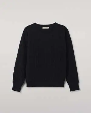 Johnstons Of Elgin Kyleku Dark Blue Cahmere Jumper - Navy