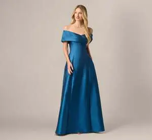 Adrianna Papell Surplice Bodice Gown