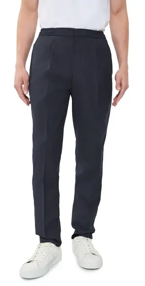 Officine Générale Drew Italian Fresco Wool Pants - Dark Navy
