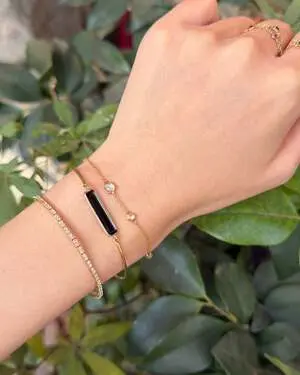 YI COLLECTION Tourmaline Protection Bar Bangle