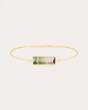 YI COLLECTION Watermelon Tourmaline Supreme Bar Bangle - Pink