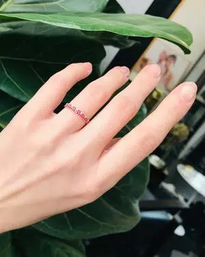 YI COLLECTION Ruby & Diamond Candy Stripe Infinite Ring