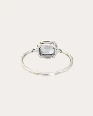 YI COLLECTION Black Diamond & Lilac Gray Spinel Petite Circle Ring
