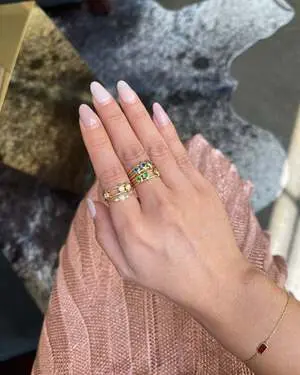 YI COLLECTION Sapphire & 18k Gold Orbit Ring