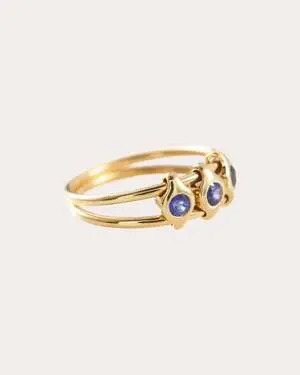 YI COLLECTION Sapphire & 18k Gold Orbit Ring