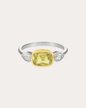 YI COLLECTION Chrysoberyl & Diamond Rose-cut Ring - Yellow