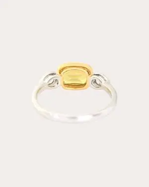 YI COLLECTION Chrysoberyl & Diamond Rose-cut Ring