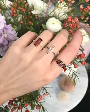 YI COLLECTION Sapphire & Ruby Lacroix Ring