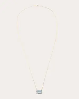 YI COLLECTION Aquamarine Nouveau Pendant Necklace