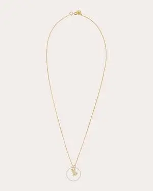 YI COLLECTION Diamond Zodiac Dog Pendant Necklace