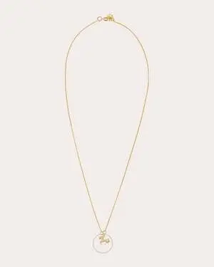 YI COLLECTION Diamond Zodiac Horse Pendant Necklace