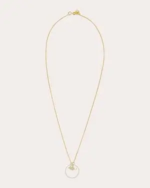 YI COLLECTION Diamond Zodiac Rat Pendant Necklace