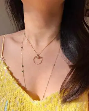 YI COLLECTION Diamond Zodiac Rat Pendant Necklace