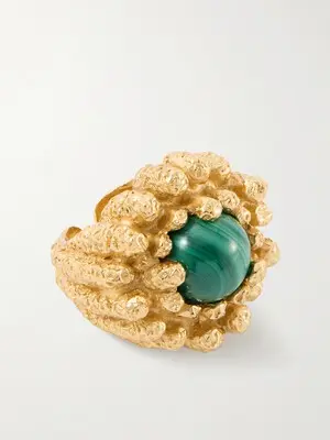 PAOLA SIGHINOLFI 18 Karat -plated Pewter And Resin Ring - Gold