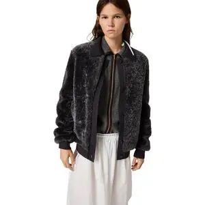 Miu Miu Shearling And Knit Blouson Jacket