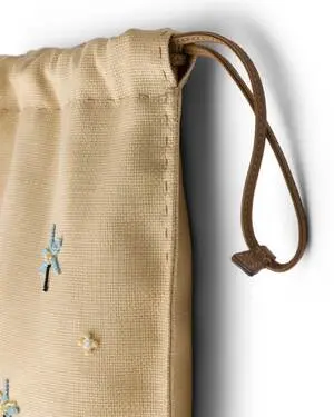 Prada Wish Embroidered Canvas Pouch