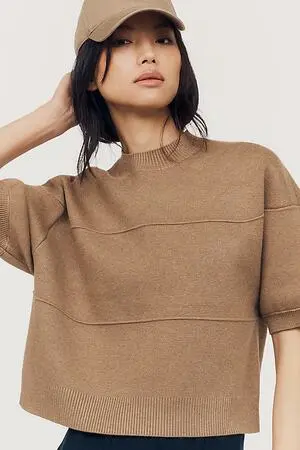 Maeve Puff-sleeve Knit Pullover - Camel