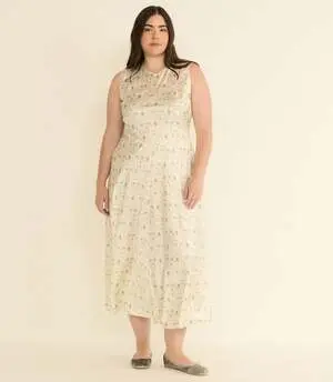 DÔEN Adelana Silk Satin Maxi Dress