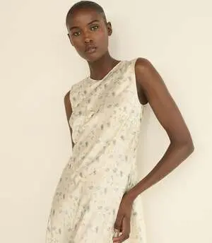 DÔEN Adelana Silk Satin Maxi Dress