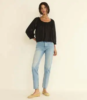 DÔEN Florine Embroidered Cotton Voile Top
