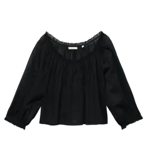 DÔEN Florine Embroidered Cotton Voile Top