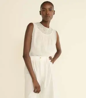 DÔEN Paige Pant In White