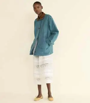 DÔEN Pascual Jacket In Garment-dyed Cotton - Caspian Blue