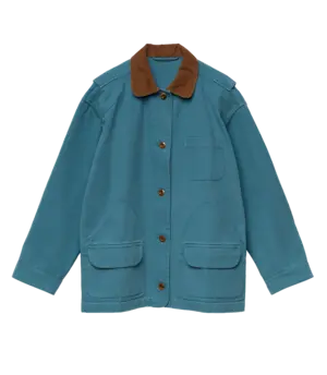DÔEN Pascual Jacket In Garment-dyed Cotton - Caspian Blue