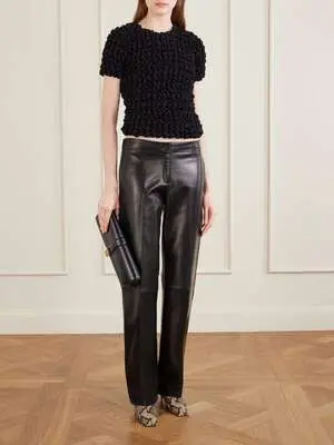 Khaite Polly Ruched Silk-chiffon Top