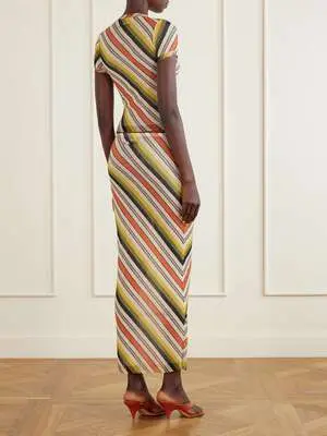 JEAN PAUL GAULTIER Striped Mesh Top