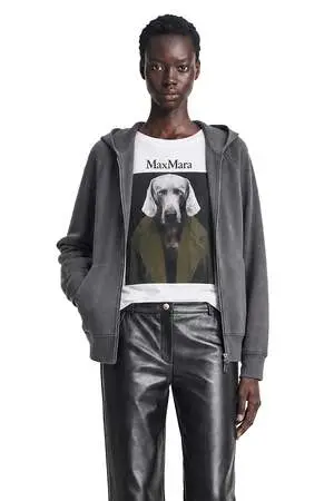 Max Mara Technical Cotton Zip-up Hoodie