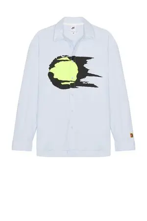Nike Club Rules Oxford Long Sleeve Shirt In Blue