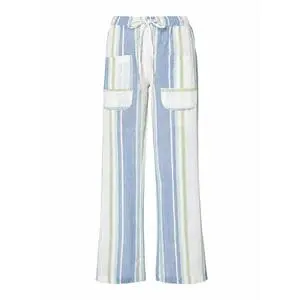 PAR Y ESCALA SL Striped Full Length Cotton Trousers