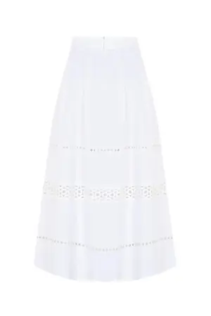 EXQUISE Broderie Detail Midi Karsyn Skirt