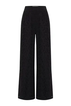 EXQUISE Broderie Anglaise Fabric Pants