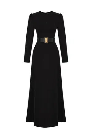 EXQUISE Anthea Belted Maxi Dress By