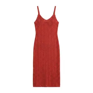 BRODIE CASHMERE Open Stitch Dress