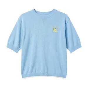 BRODIE CASHMERE Limoncello Tee Sky - Blue