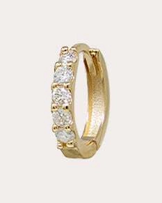 Anzie Diamond Pavé Classique Wide Huggie Earring
