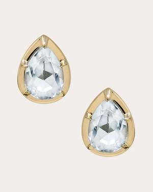 Anzie Topaz Mélia Pear Stud Earrings