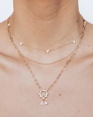 Anzie Diamond Pavé Love Letter A Charm