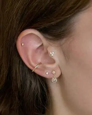 Anzie Diamond Cléo Trio Stud Earrings