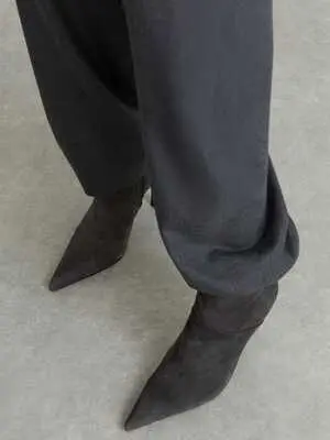 REISS Jessica Suede Pointed-toe Stiletto Ankle Boots