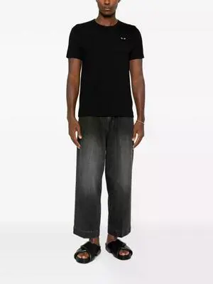 Play Comme Des Garcon Heart-patch T-shirt