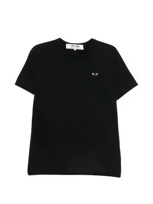 Play Comme Des Garcon Heart-patch T-shirt - Black