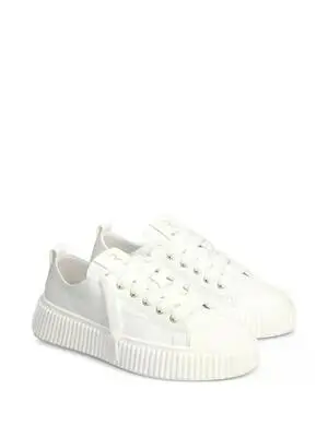 RHUN Lace-up Ribbed Sole Sneakers - White
