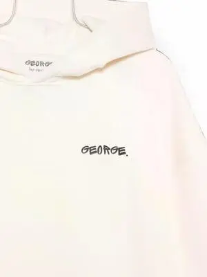 GEORGE. Logo-print Pouch-pocket Hoodie